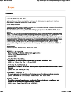 Systematic review on missing data imputation techniques with machine learning algorithms for ...